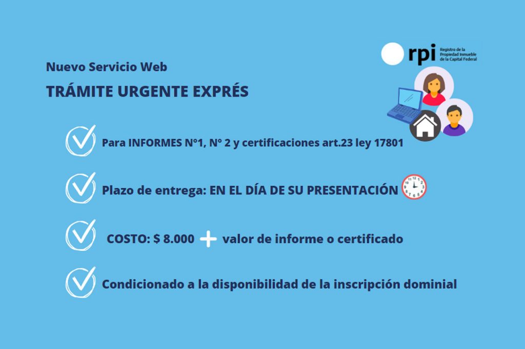 RPI CABA. Nuevo servicio de “Trámites urgentes exprés” - Colegio de ...